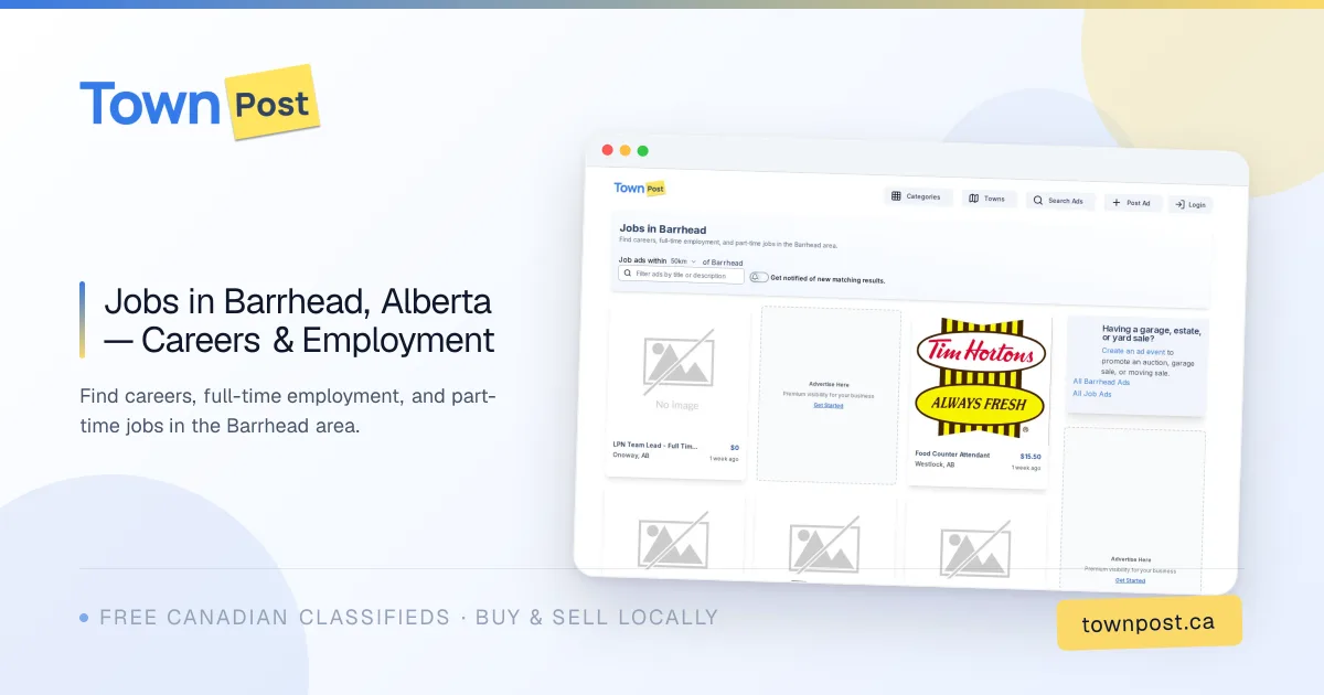 Jobs in Barrhead, Alberta — Careers & Employment · TownPost