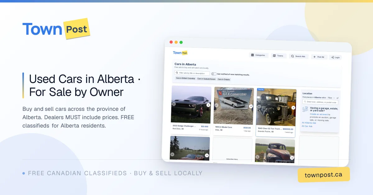 Used Cars in Alberta · For Sale by Owner · TownPost
