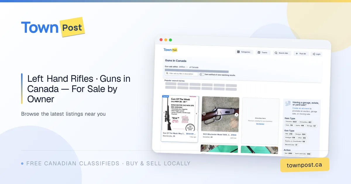 Left Hand Rifles · Guns in Canada — For Sale by Owner · TownPost