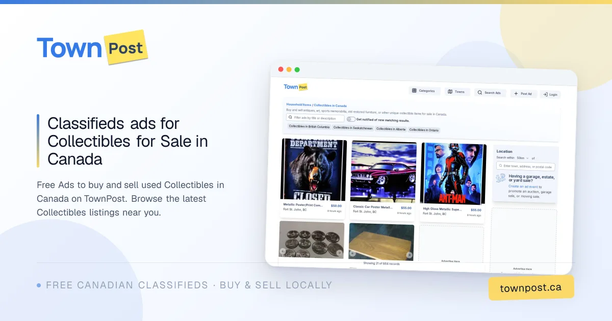 Classifieds ads for Collectibles for Sale in Canada · TownPost