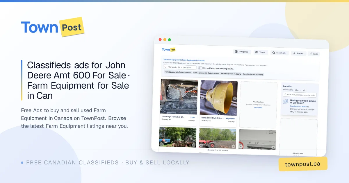 Classifieds ads for Farm Equipment for Sale in Canada · TownPost